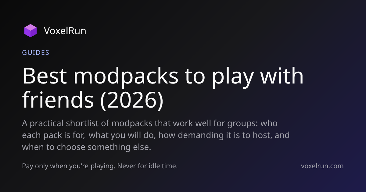 Best Minecraft modpacks to play with friends in 2026 - VoxelRun